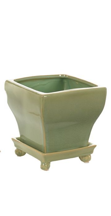 Ceramic Planters, Planters & Pottery > Square Sage Planter - The Garden ...