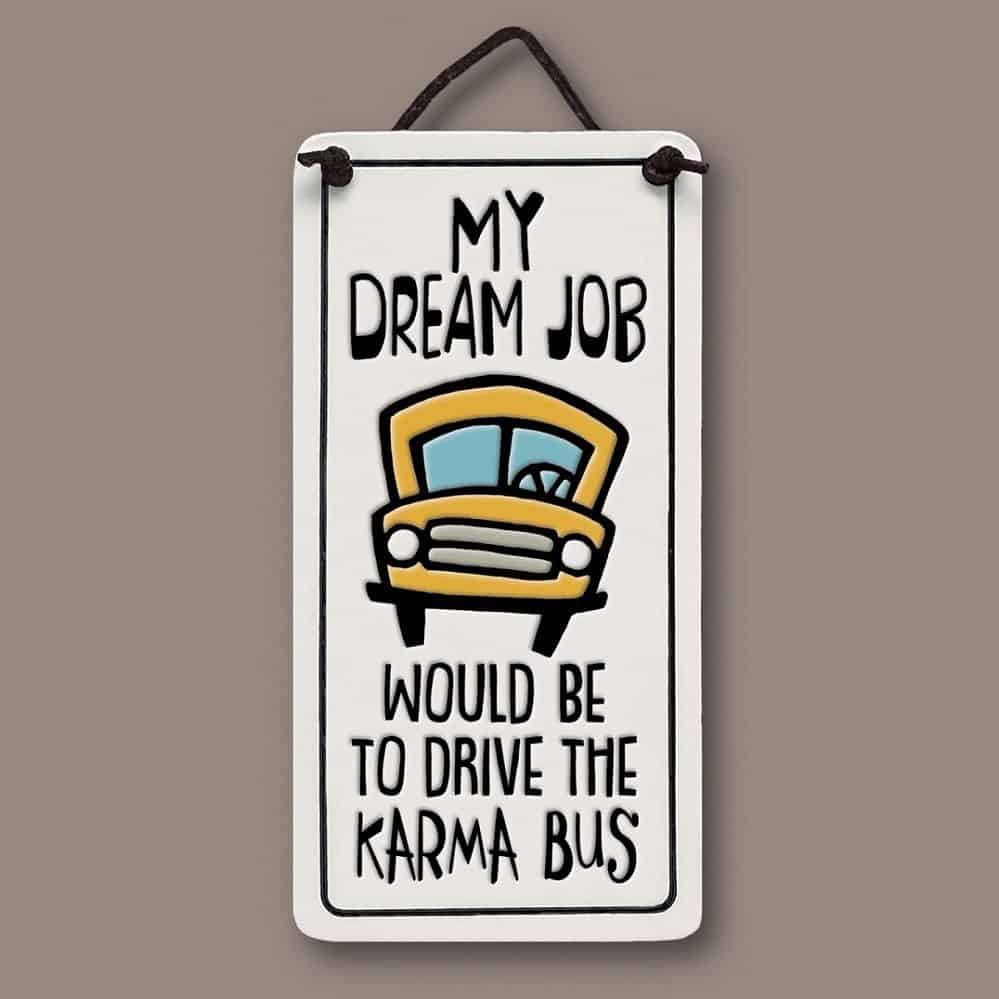 Home Décor, Indoor & Outdoor Décor, Wall Art > Ceramic Plaque, Karma ...