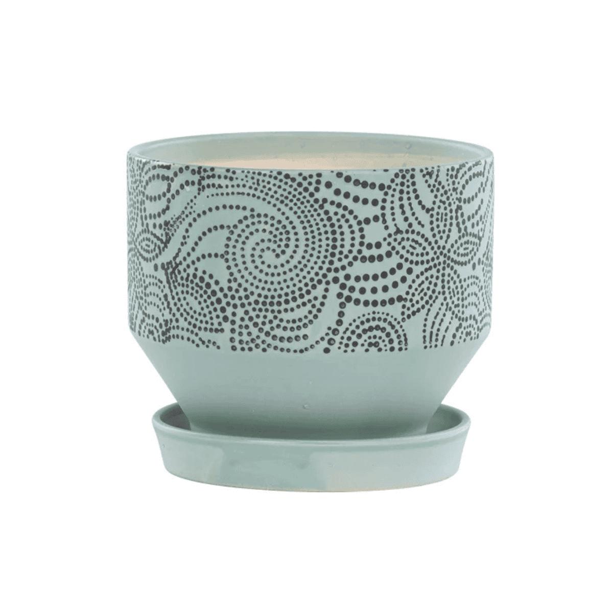 Ceramic Planters, Planters & Pottery > Blue Embossed Floral Planter ...