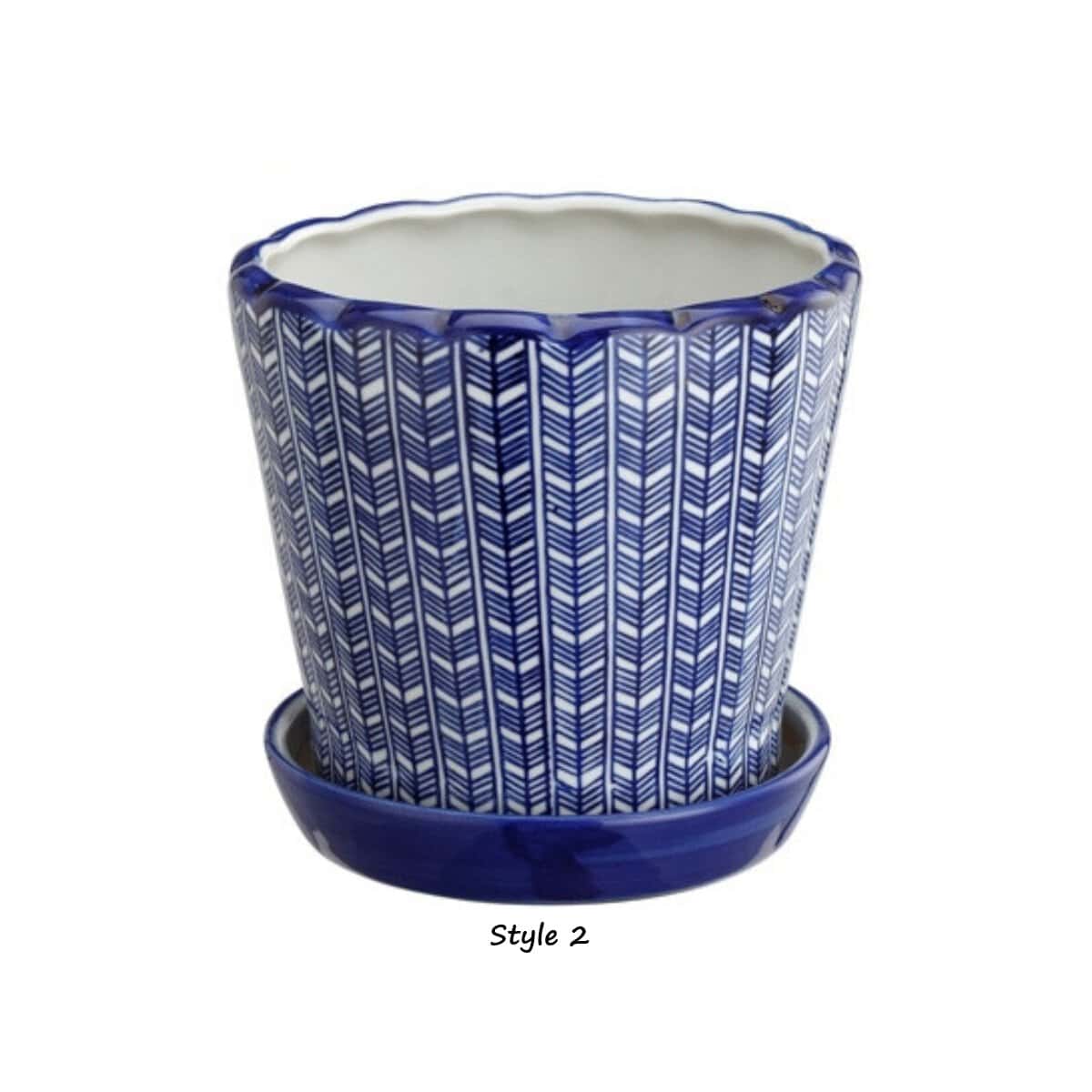 Ceramic Planters, Planters & Pottery > Blue and White Planter - The ...