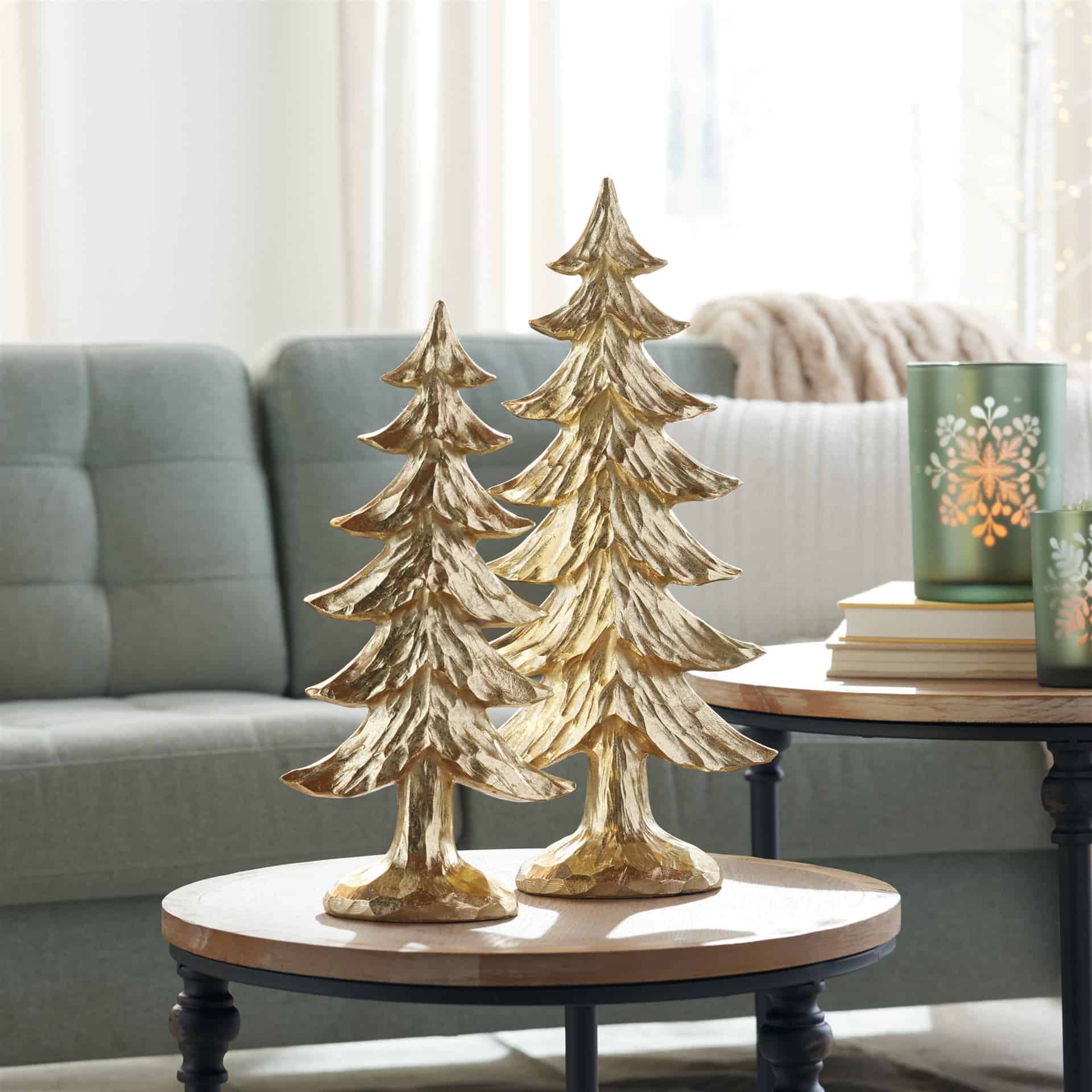 Holiday Winter, Holiday Home Decor, Holiday Tabletop Decor > Gold Resin ...